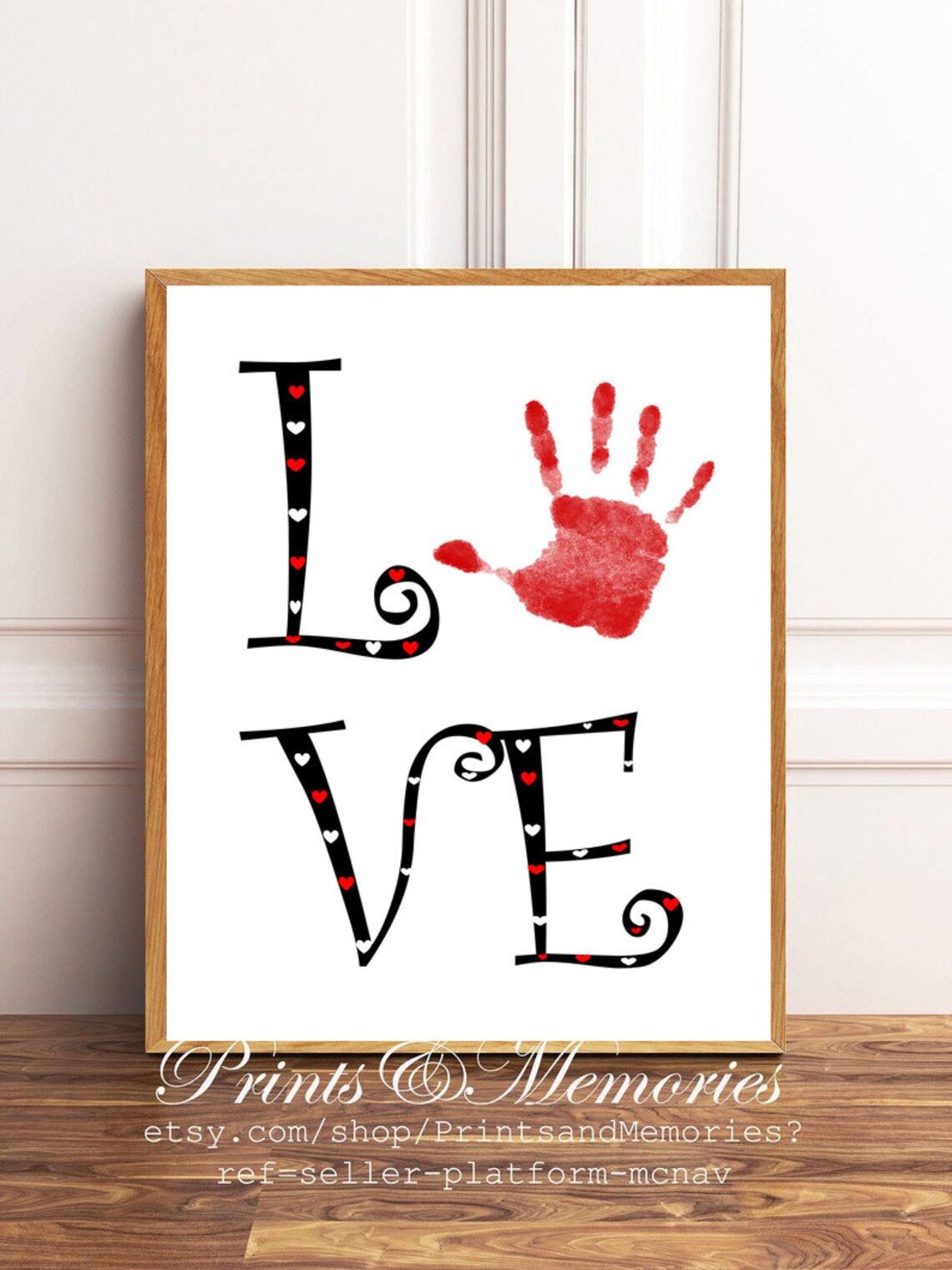 Valentine's Craft for Kids Love Handprint Art Baby - Etsy