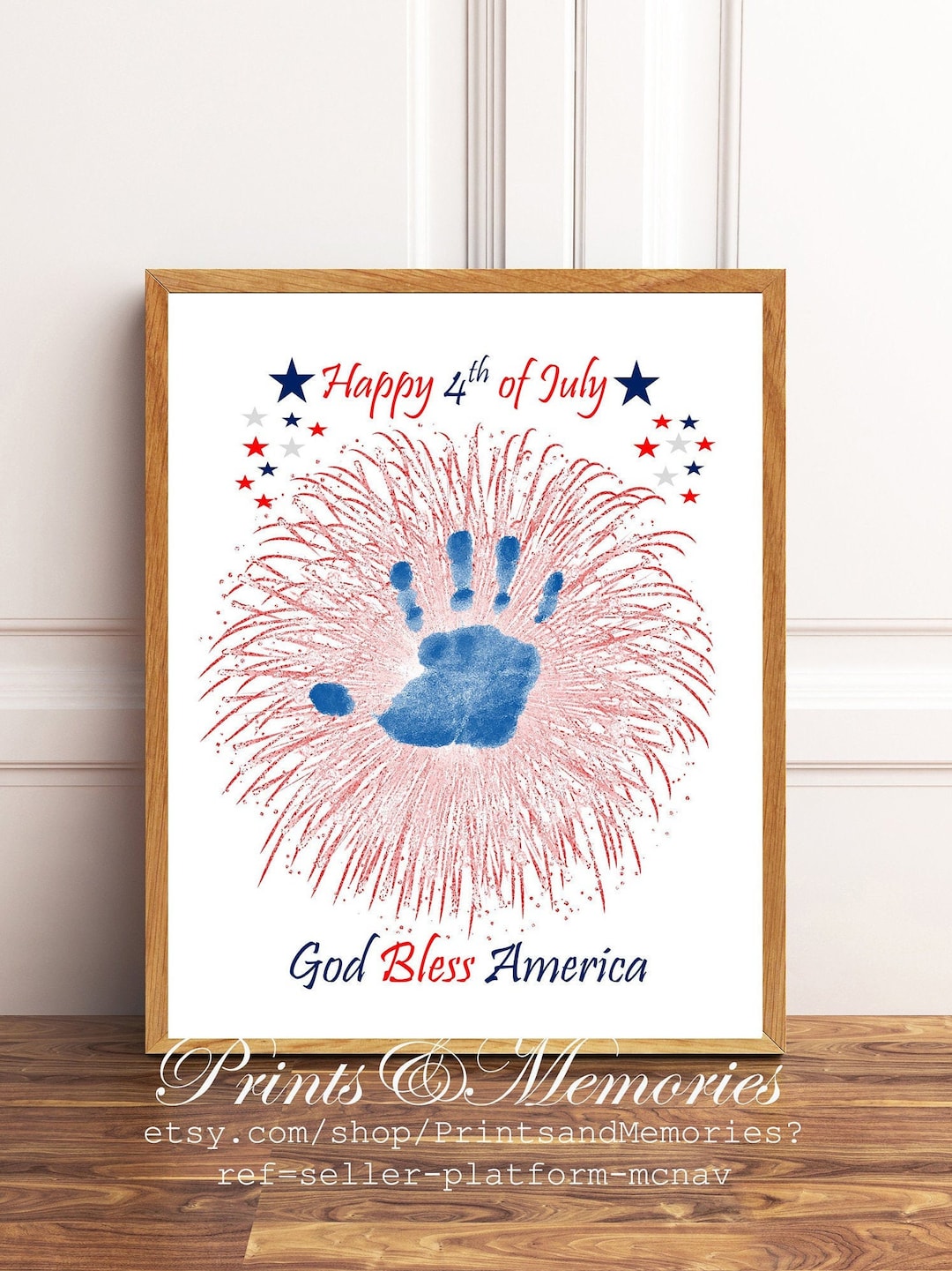4th of July Handprint Art Fireworks Handprint Craft Baby - Etsy