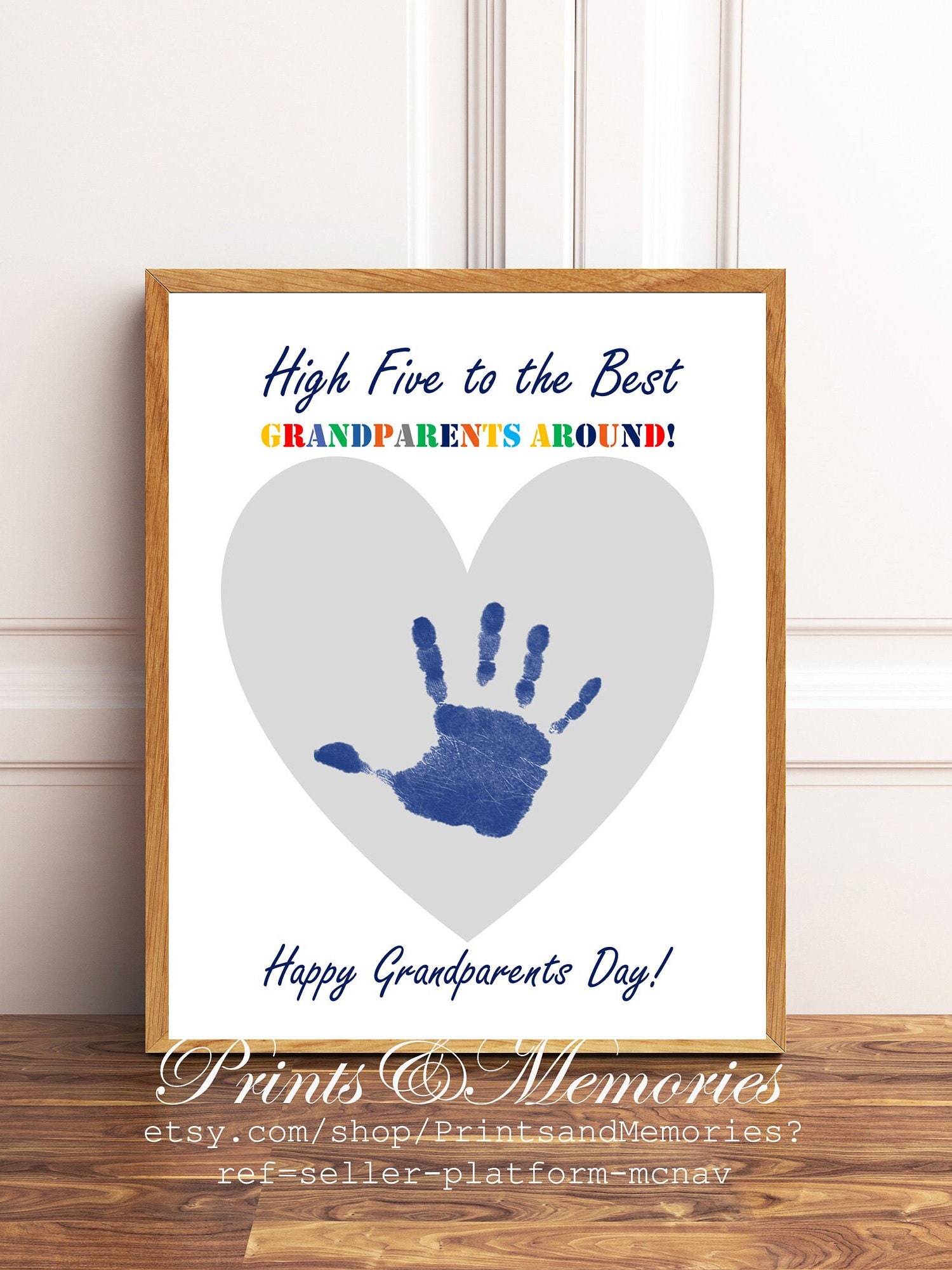 High Five to the Best Grandparents Around Handprint Art - Etsy