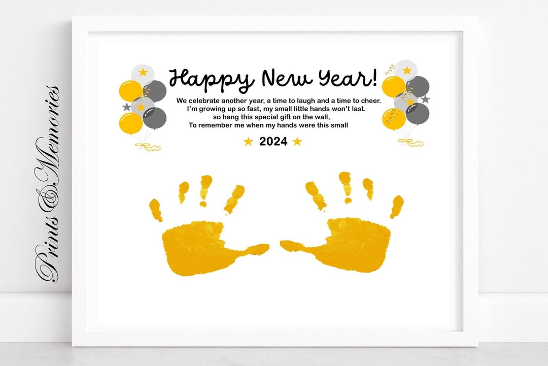 Happy New Year Handprint Poem, New Year's Craft, Baby Toddler Kid, DIY ...