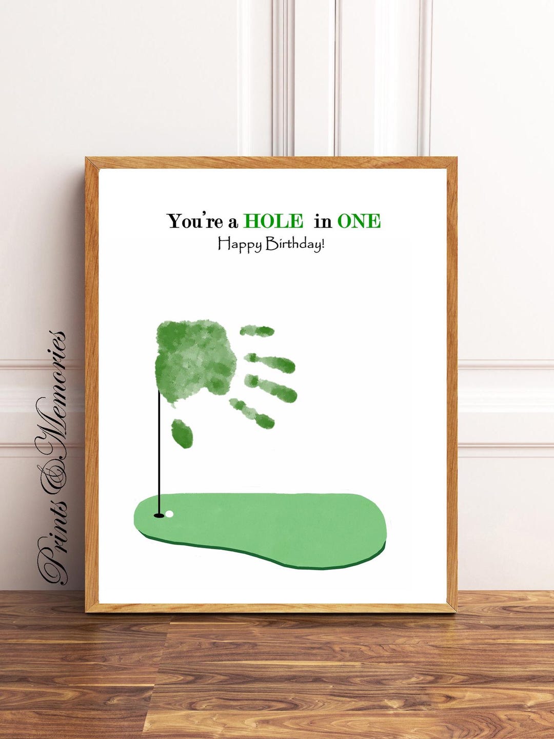 Golf Handprint Footprint Art, Golf Craft, Birthday Gift for Dad ...
