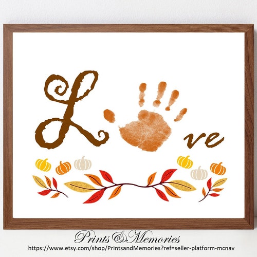 Thanksgiving Handprint Craft Baby Fall Art Preschool Fall - Etsy