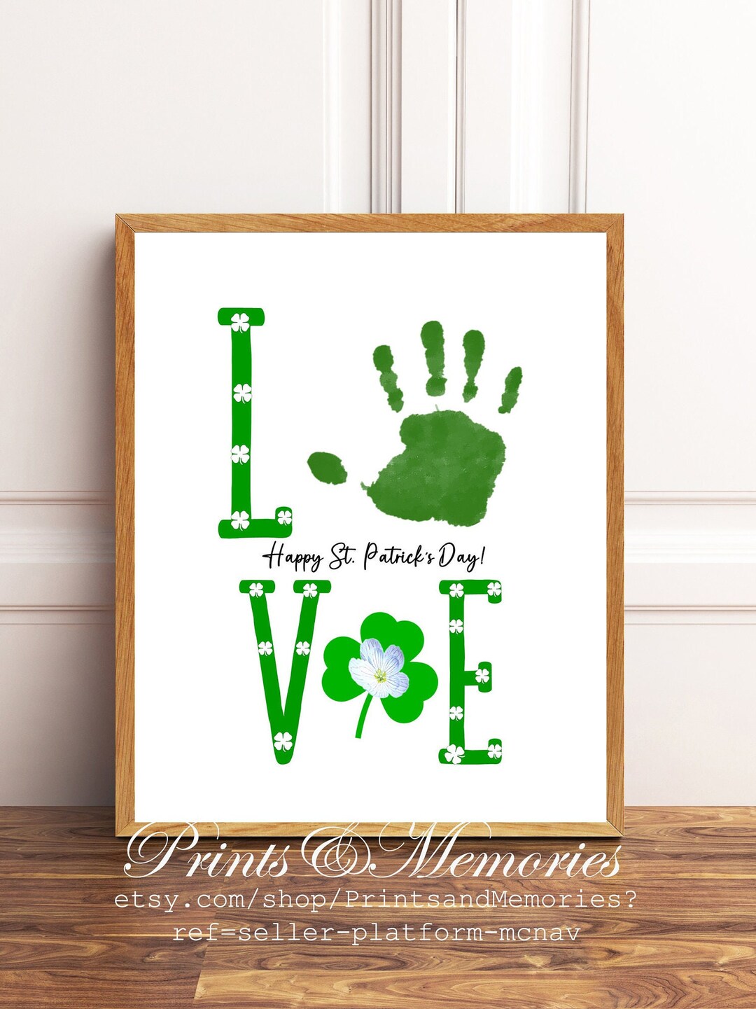 Love Handprint Art, St. Patrick's Day Craft, Handprint Keepsake, School ...