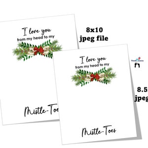 Mistletoes Footprint Art: Christmas Baby Keepsake (digital Download) - Etsy