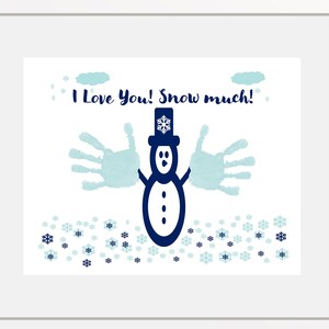 I Love You Snow Much Printable, Winter Craft for Kids, Christmas Card ...