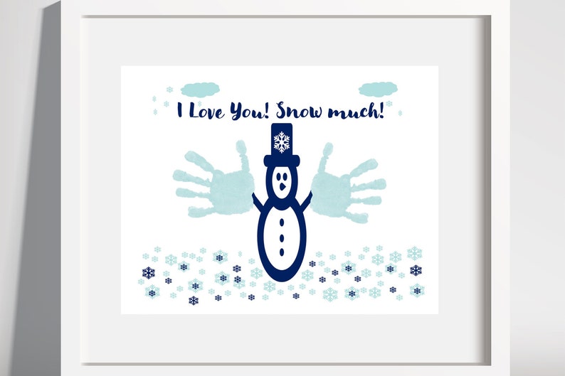 I Love You Snow Much Printable Winter Craft for Kids | Etsy
