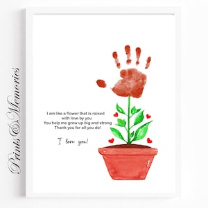 Flower Handprint Art Poem Mother's Day Gift , Baby Toddler Kid Craft, I ...