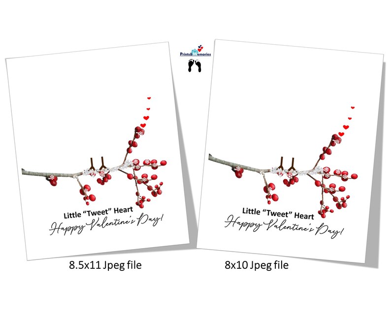 Bird Handprint Art Valentines' Day Craft Bird Art Red - Etsy