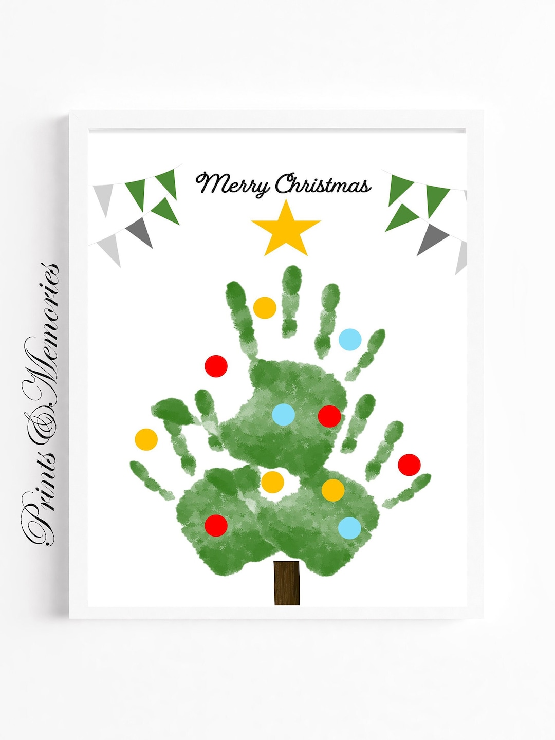 Christmas Tree Handprint Art: DIY Kid Craft (printable Template) - Etsy