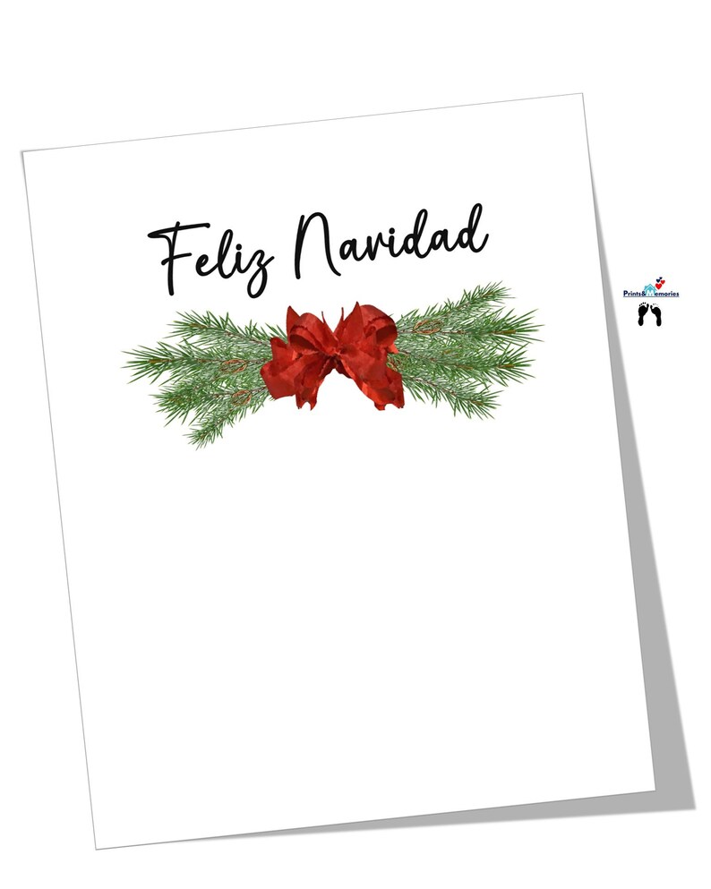 Feliz Navidad Handprint Art: Christmas Keepsake (digital Download) - Etsy
