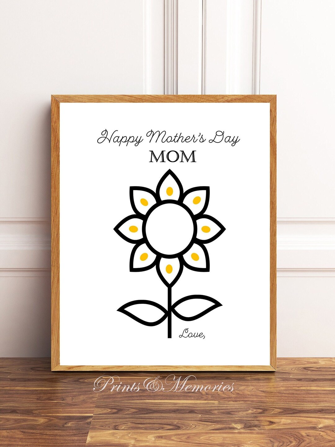 Mother's Day Craft for Kids, Thumbprint Fingerprints, Sunflower Flower ...
