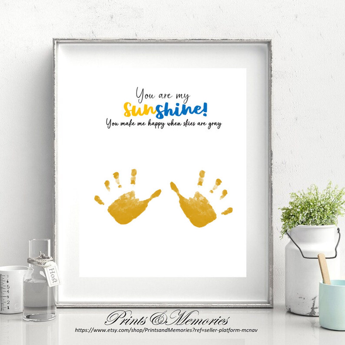 You Are My Sunshine Sun Handprint Template DIY Handprint | Etsy