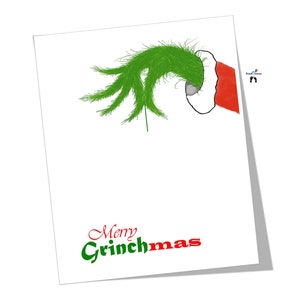 Grinch Handprint Art: Merry Grinchmas Ornament Craft (digital Download ...