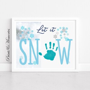 Let It Snow, Winter Christmas Craft for Baby Toddler Kid, DIY Card ...
