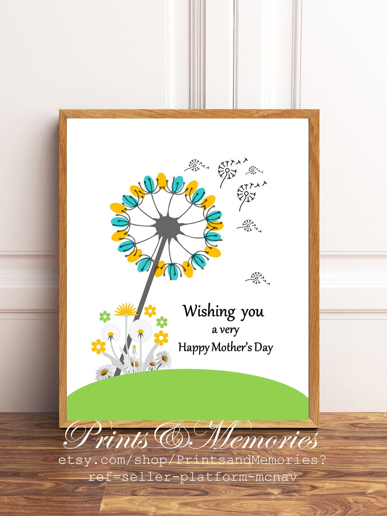 Dandelion Fingerprint Art Craft Mother's Day Ink Pad - Etsy