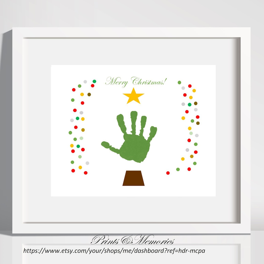 Christmas Gift, Handprint Art, Christmas Tree Art, Baby/toddler/kid ...