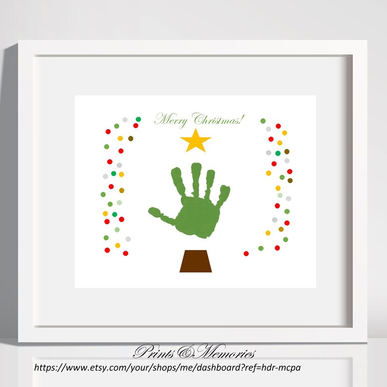 Christmas Gift, Handprint Art, Christmas Tree Art, Baby/toddler/kid ...