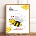 Bee My Valentine, Bee Handprint Art, Valentine's Day Gift, Bee Art ...