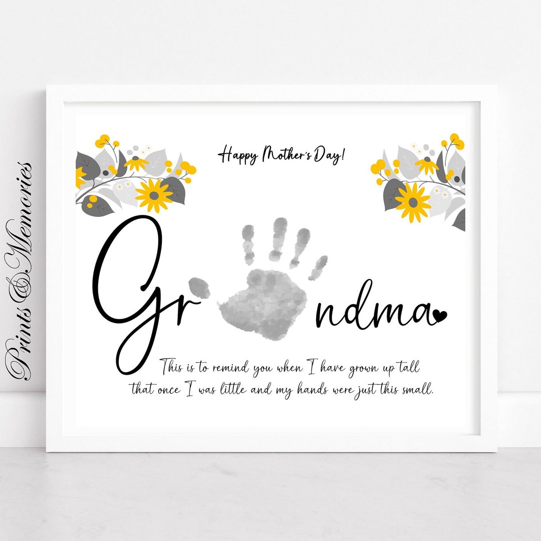 Grandma Mother's Day Handprint Art Poem (digital File) - Etsy