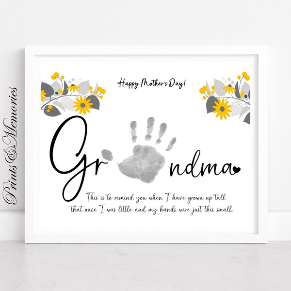 Grandma Handprint Art - Etsy