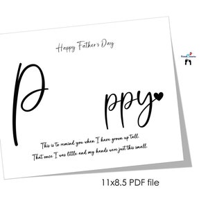 Poppy Handprint Art Poem, Gift for Poppy From Grandkid, DIY Handprint ...