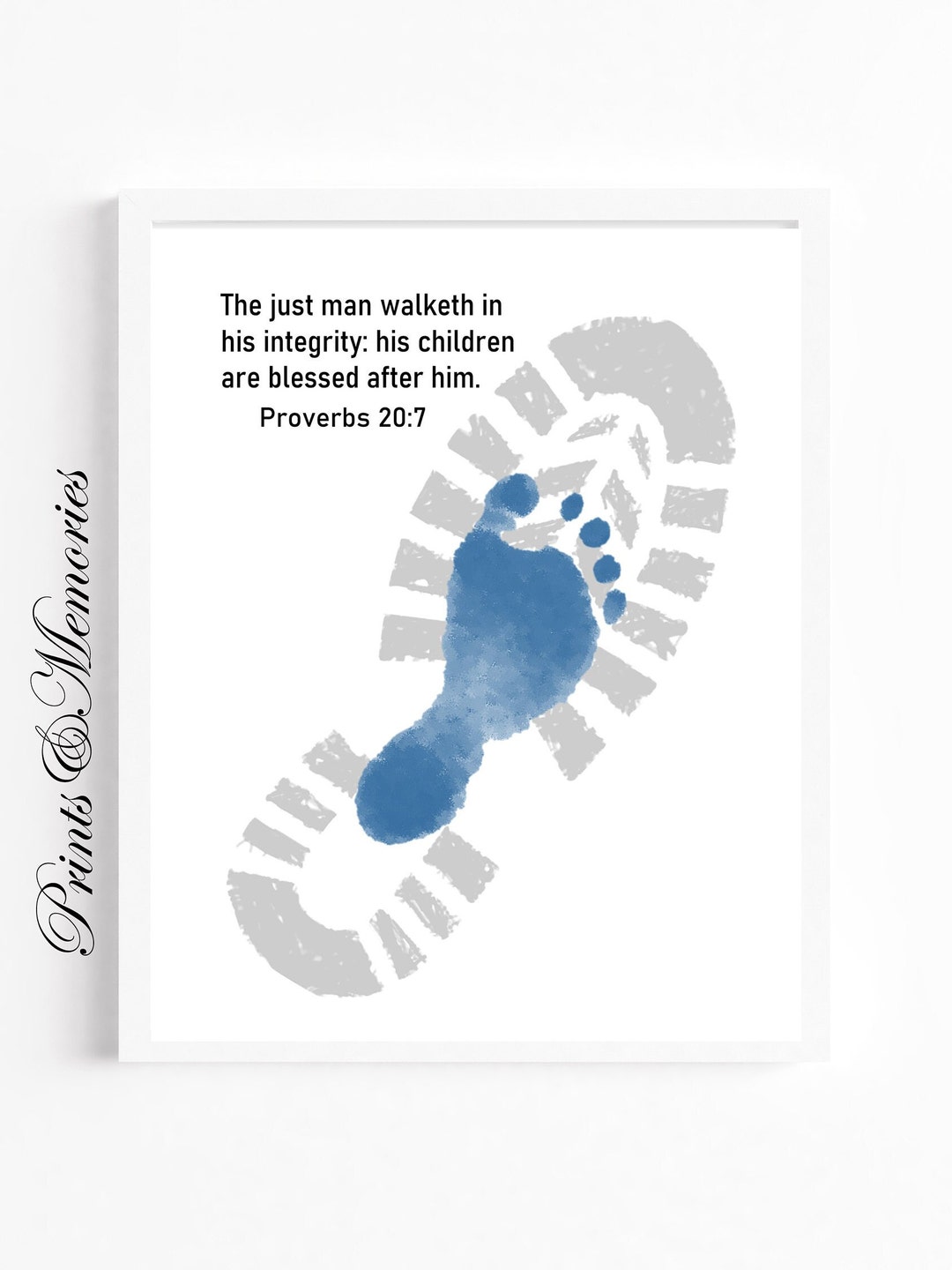 Proverbs 20: 7, Father's Day Gift for Dad, Scripture Printable Father's ...
