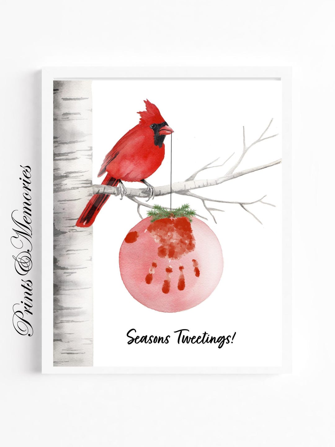 Red Cardinal Christmas Winter Craft, Seasons Tweetings, Handprint ...
