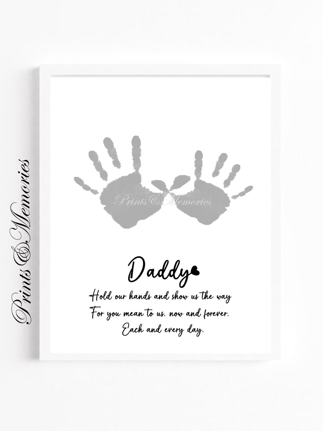 Daddy Handprint Art Poem, Mother's Day/birthday Gift for Dad, DIY ...