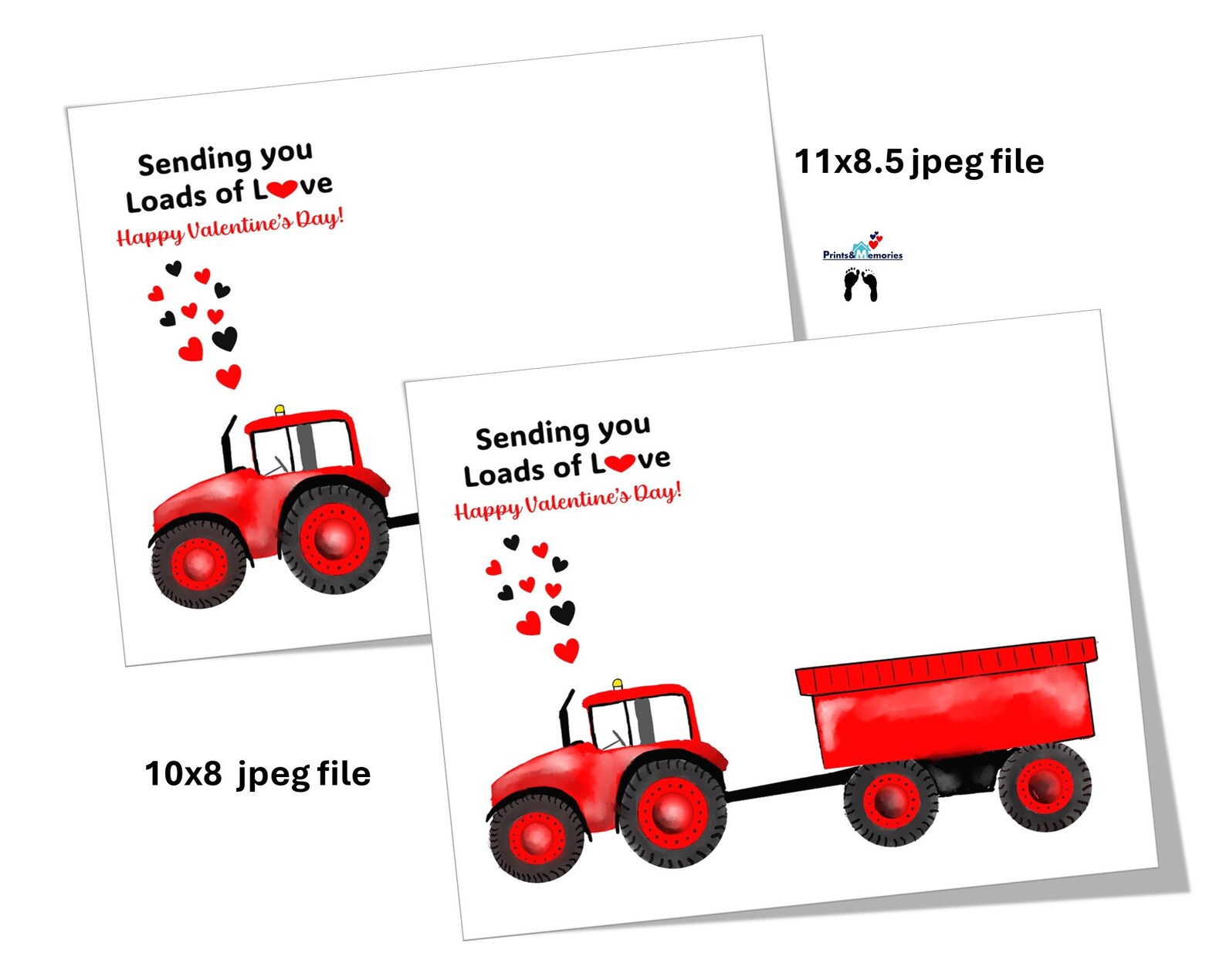 Valentine's Day Handprint Art: Tractor Craft for Kids (digital Download ...
