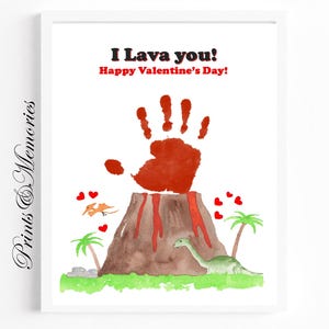 I Lava You Volcano Handprint, Valentines Craft/ Father's Day/ Birthday ...