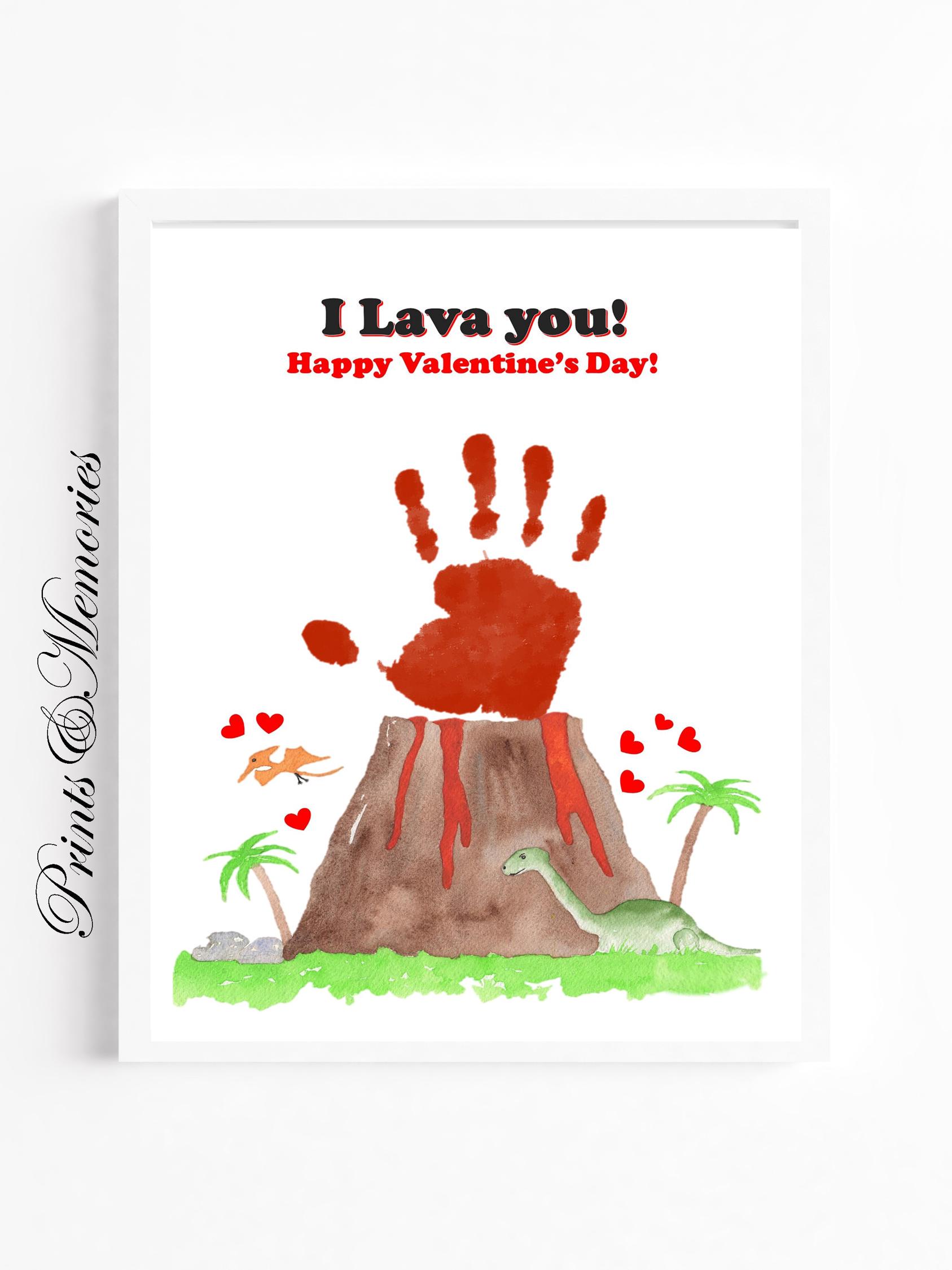 I Lava You Volcano Handprint, Valentines Craft/ Father's Day/ Birthday ...