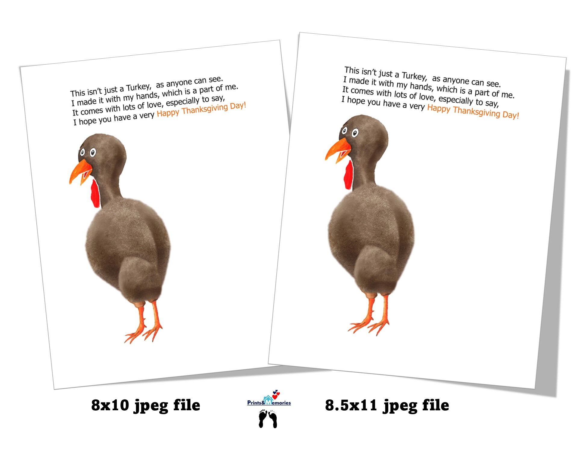 Thanksgiving Handprint Craft – Turkey Poem Printable Art, Kids ...