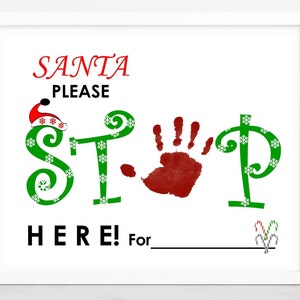 Santa Please Stop Here, Christmas Craft for Kids, Christmas/christmas ...
