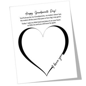 Grandparents Day Gift, Handprint Art Poem, Gift From Grandchild, DIY ...