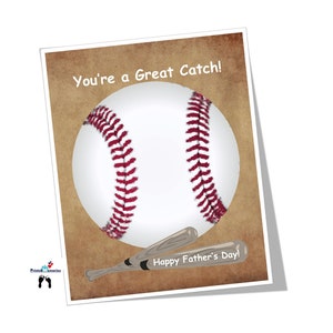 Father's Day Gift for Dad/grandparent, You're a Great Catch Baseball ...