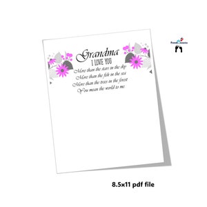 Grandma Handprint Art, Mother's Day Craft, Baby Toddler Kid Craft, DIY ...