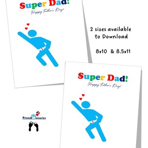 Father's Day Craft for Dad, Super Dad Handprint Art, Preschool Activity ...