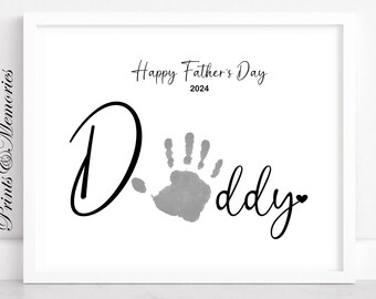 Father's Day Printable, Handprint Art Craft, Baby Toddler Kids ...