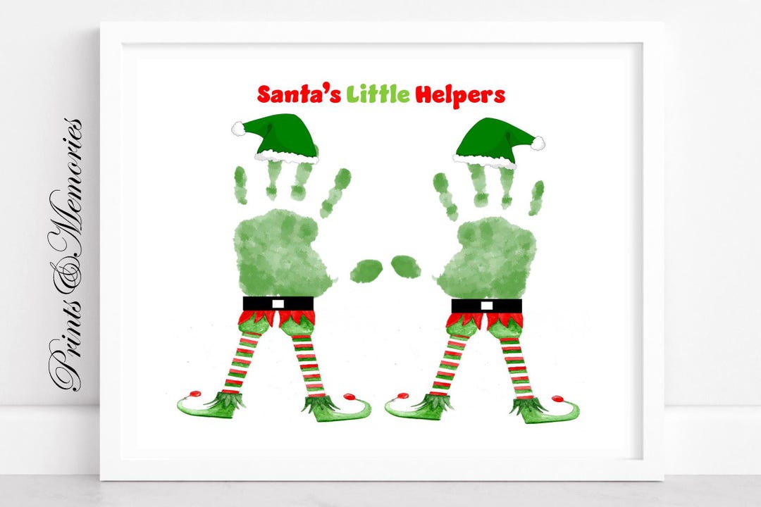 Christmas Handprint Art: Santa's Elves Keepsake (digital Download) - Etsy