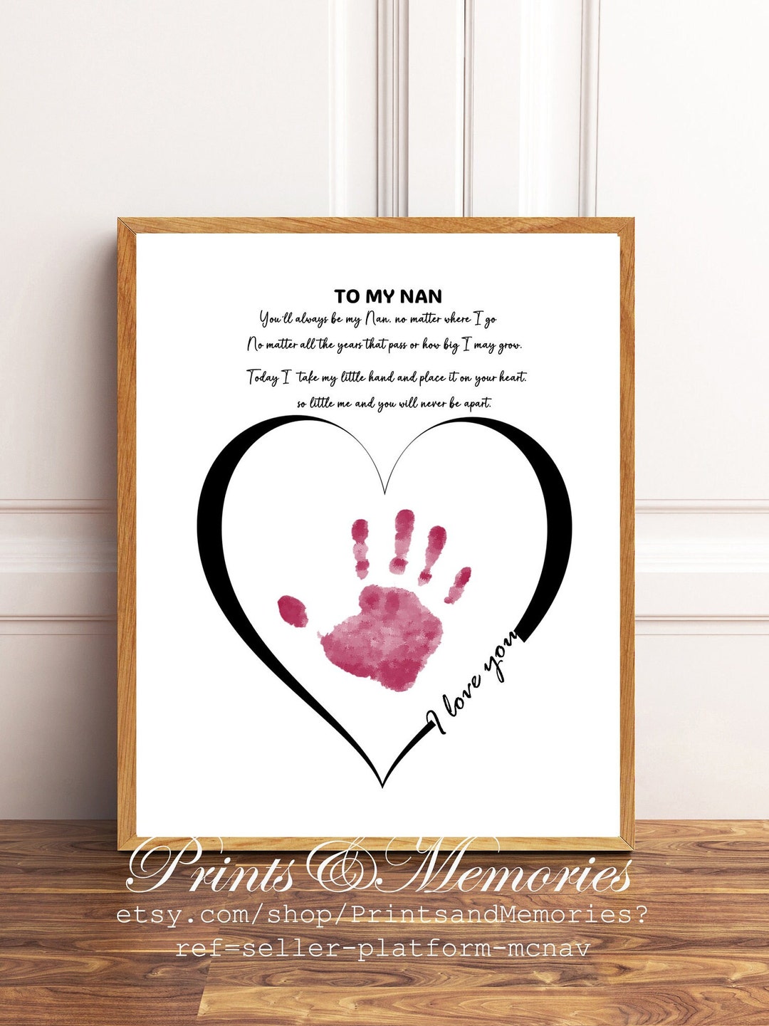 To My Nan Handprint Poem, DIY Card, Mother's Day/birthday/valentines ...