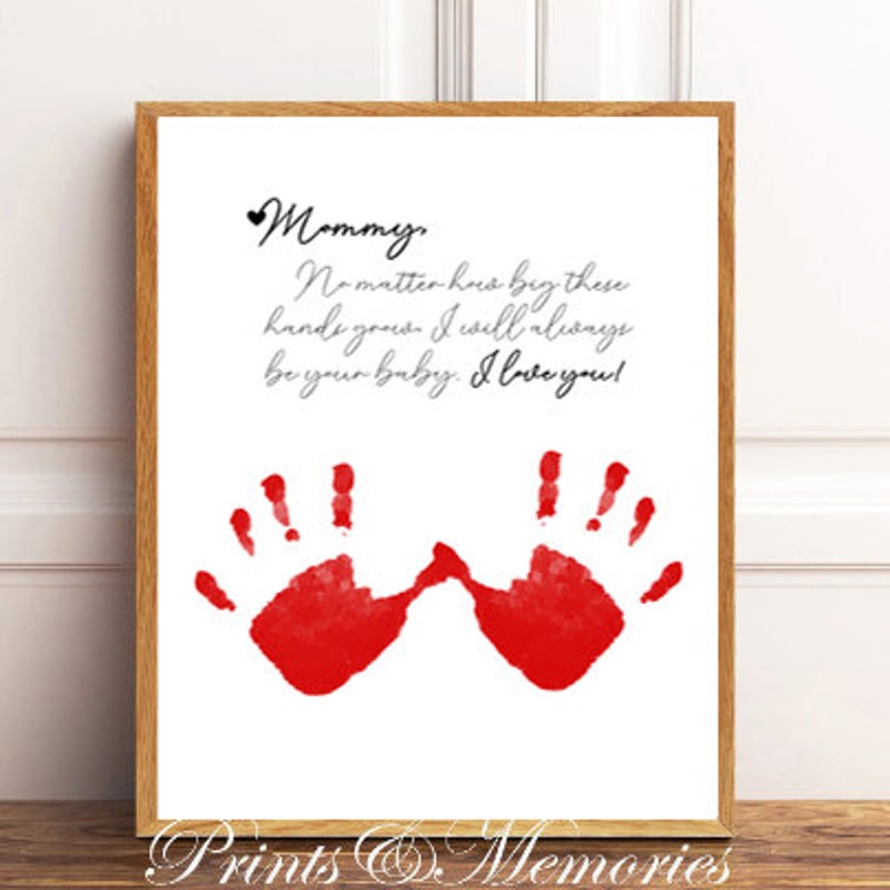 Baby Handprint Art - Etsy