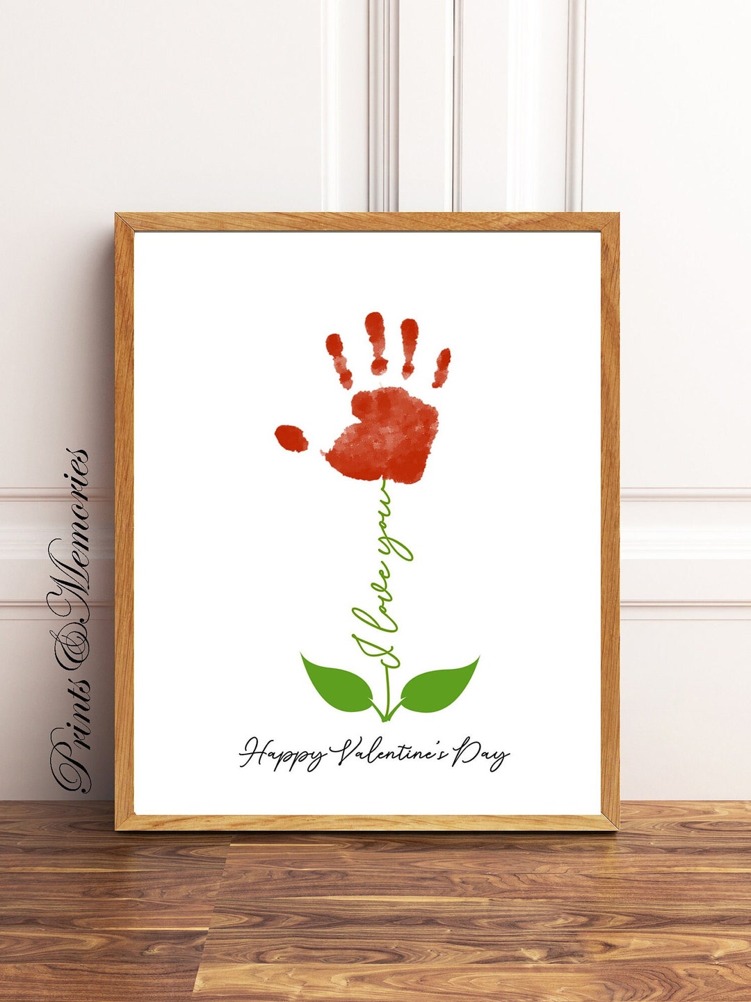 Valentines Day Handprint Art, Flower Handprint Art, DIY Handprint ...