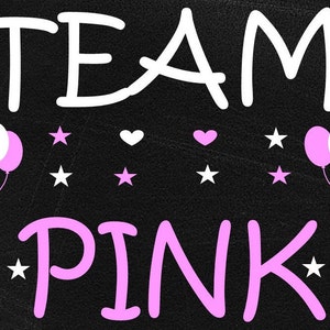 Gender Reveal Printablebaby Shower Team Pink Baby - Etsy