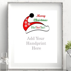 Santa Handprint, Christmas Craft for Kids, Christmas Wall Art, DIY ...