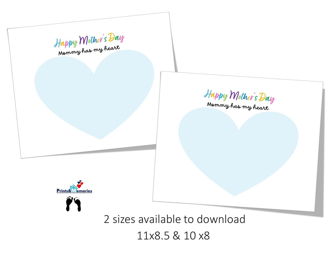 Mommy Has My Heart Mother's Day Craft for Kids Printable | Etsy