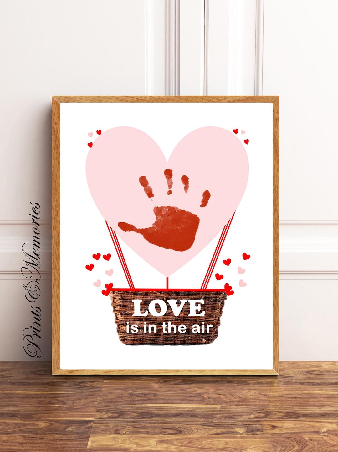 Love is in the Air, Hot Air Balloon, Valentines Handprint Art, Cute ...