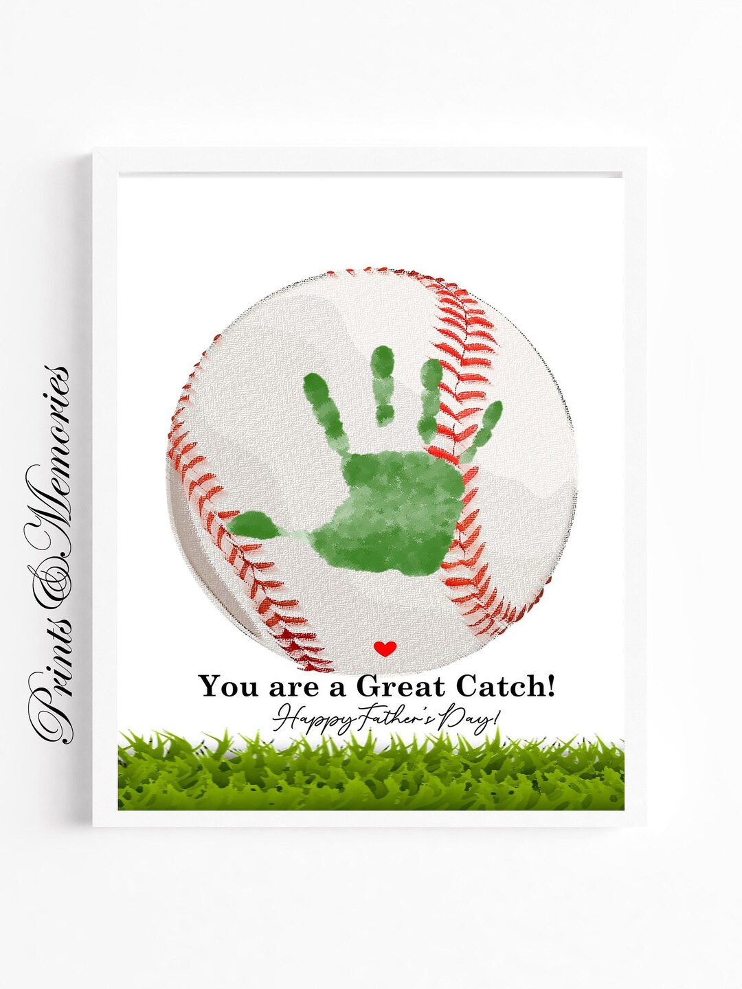 Father's Day Craft for Kids, Baseball Handprint Art, Father's Day ...