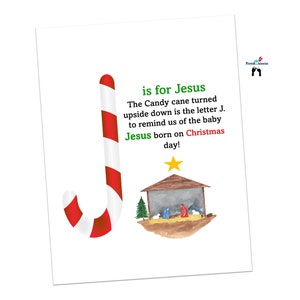 J is for Jesus, Candy Cane Fingerprint Thumbprint Art, Christian ...