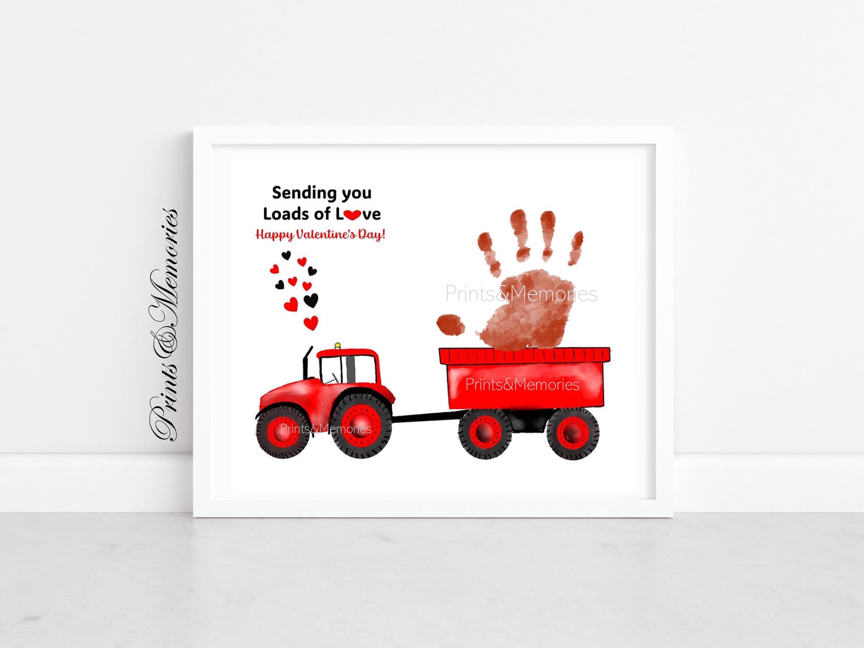 Valentine's Day Handprint Art: Tractor Craft for Kids (digital Download ...