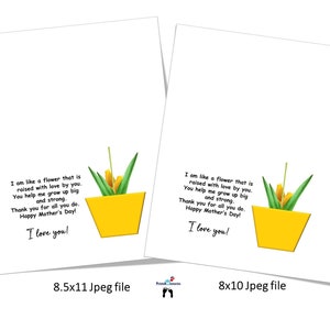 Growing Like a Flower Quote, Mother's Day Craft for Kids/birthday Gift ...